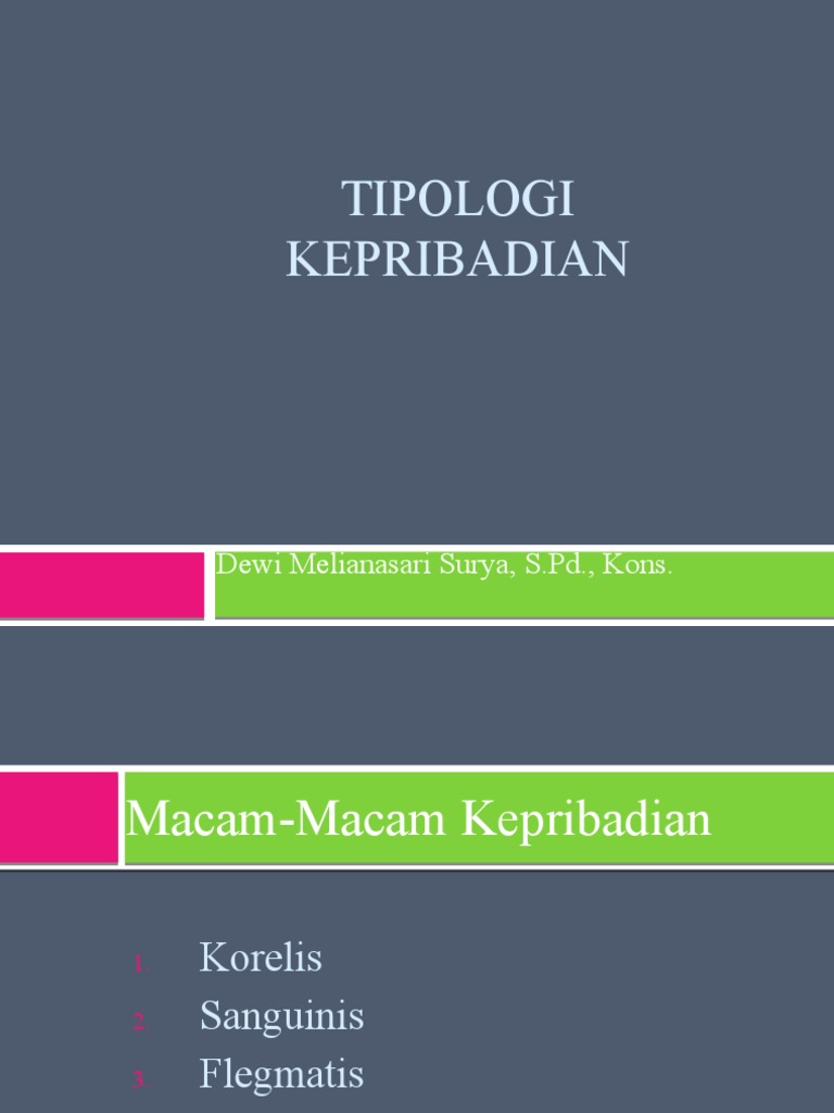 Tipologi Kepribadian | PDF | Karier & Perkembangan