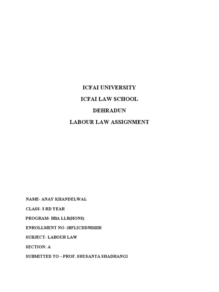 Layoff and Retrenchment in Labour Law | PDF | Employment | Common Law