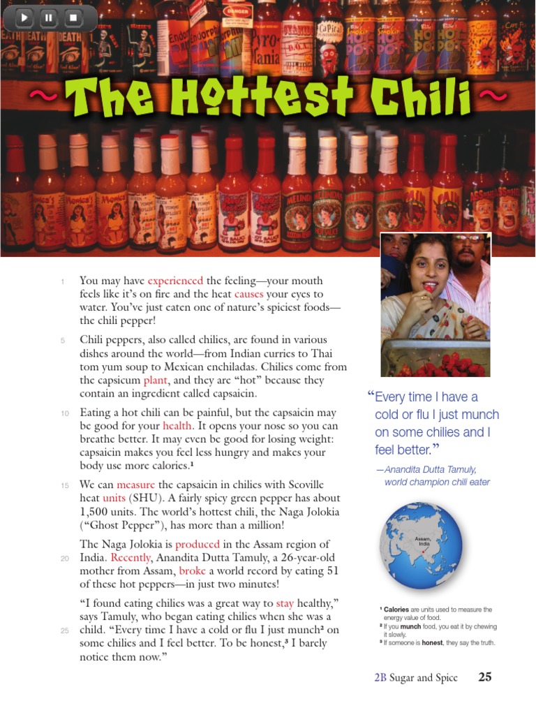 The Hottest Chili: Experienced Causes | PDF | Chili Pepper | Capsicum