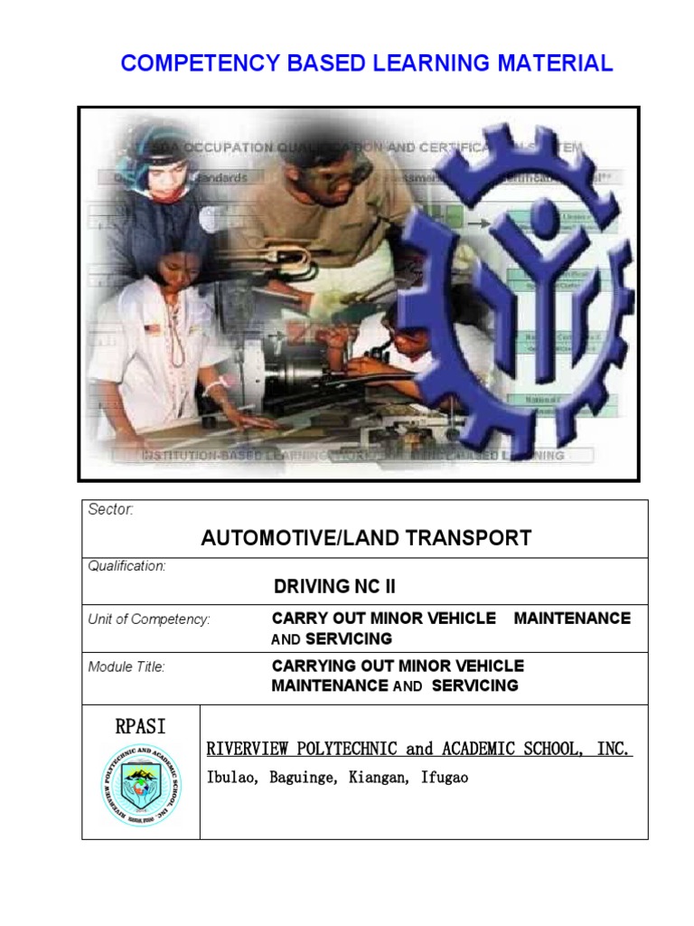 Comprehensive Competency-Based Learning Materials for Driving NC II ...