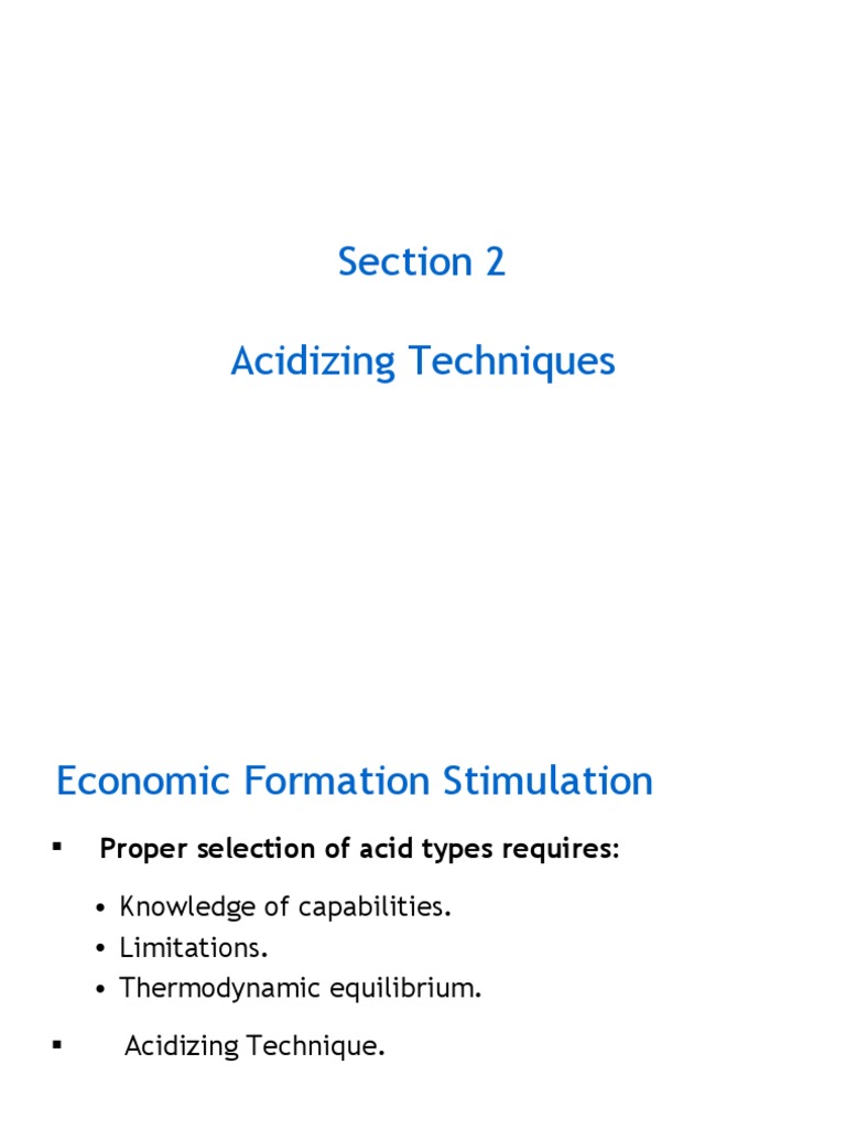 Acidizing Techniqes | PDF | Technology & Engineering