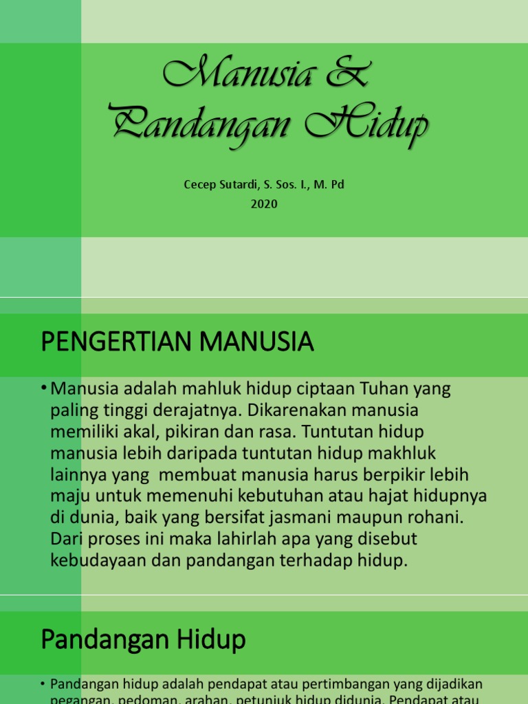 Pandangan Hidup dan Tuntutan Manusia | PDF
