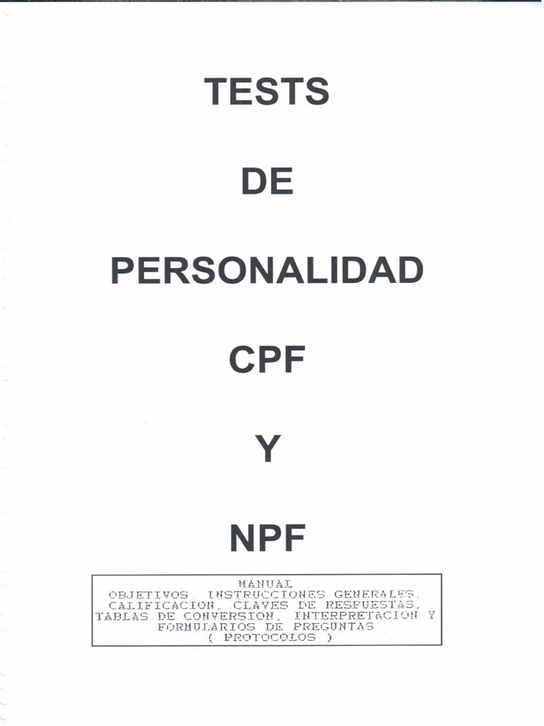 CPF y NPF - Manual | PDF