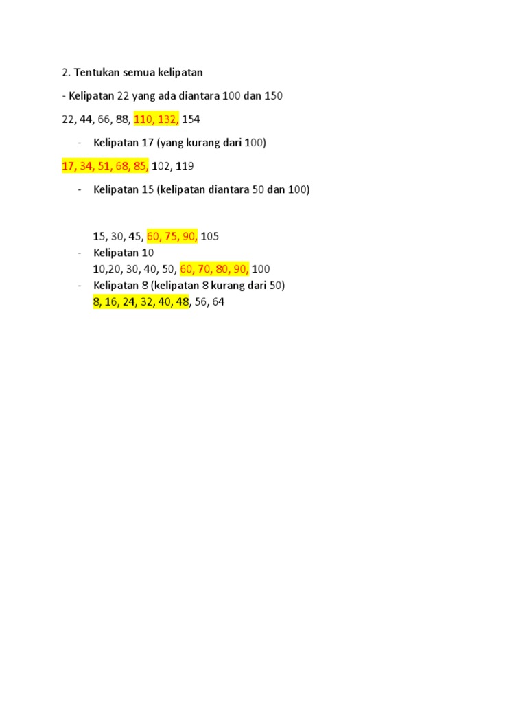 Matematika Faktor Bilangan | PDF