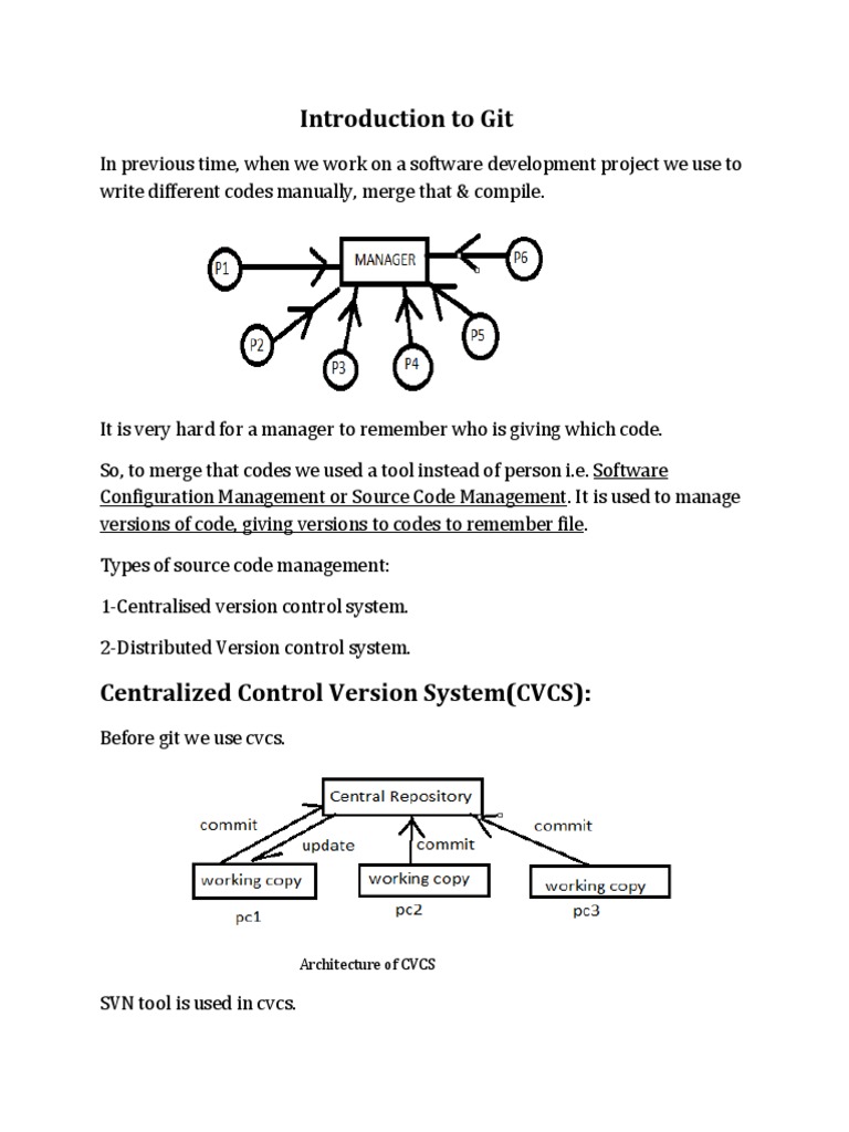 Introduction To Git: Architecture of CVCS | PDF | Version Control | Software Repository