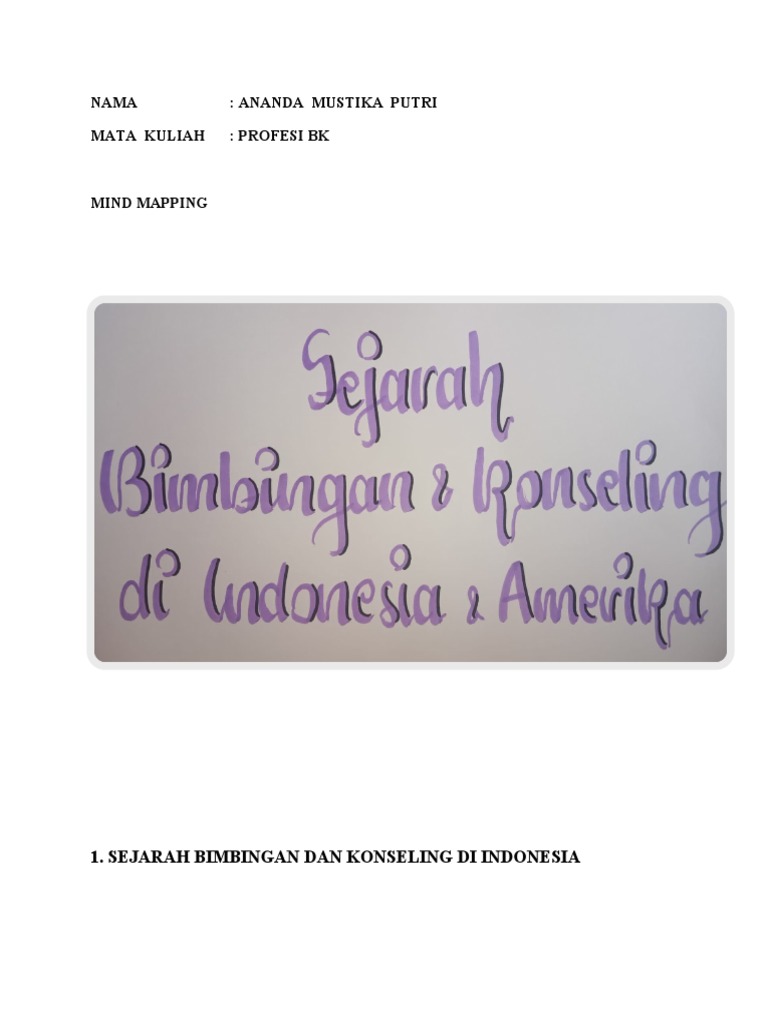 Mind Mapping Sejarah BK | PDF | Sains & Matematika