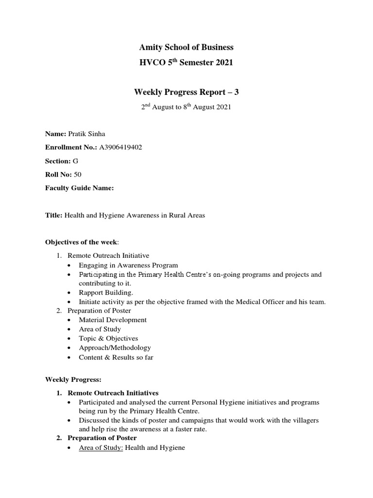 Amity School of Business Hvco 5 Semester 2021 | PDF