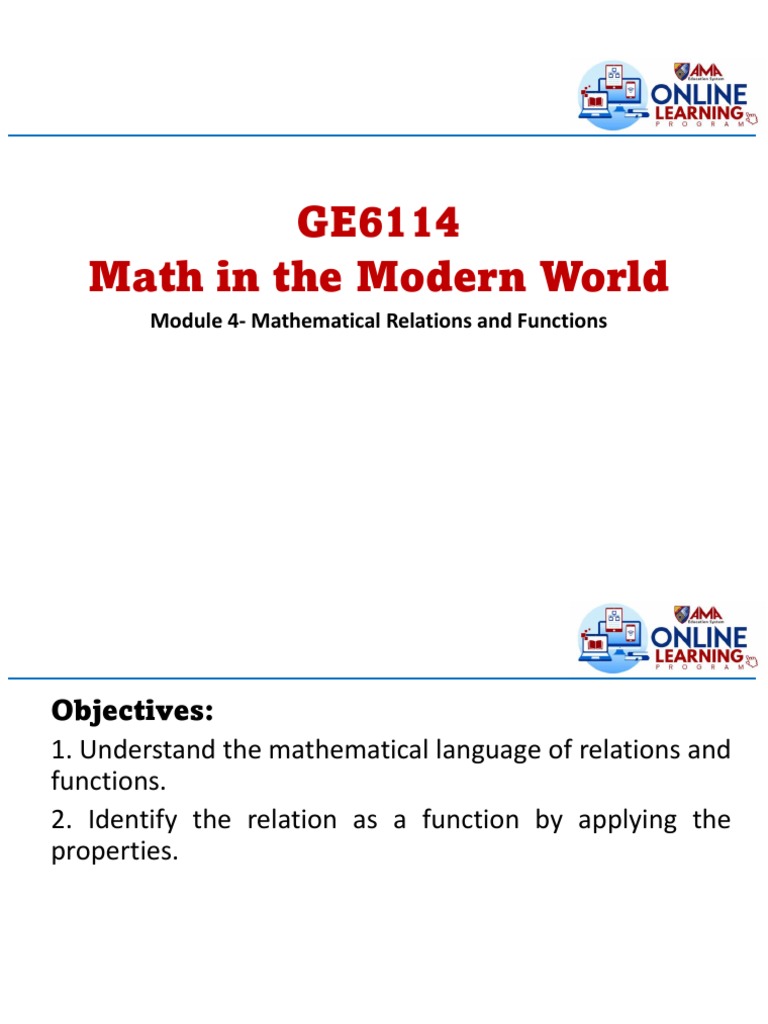 Week 4 Mathematical Relation And Function Pdf Function 0724