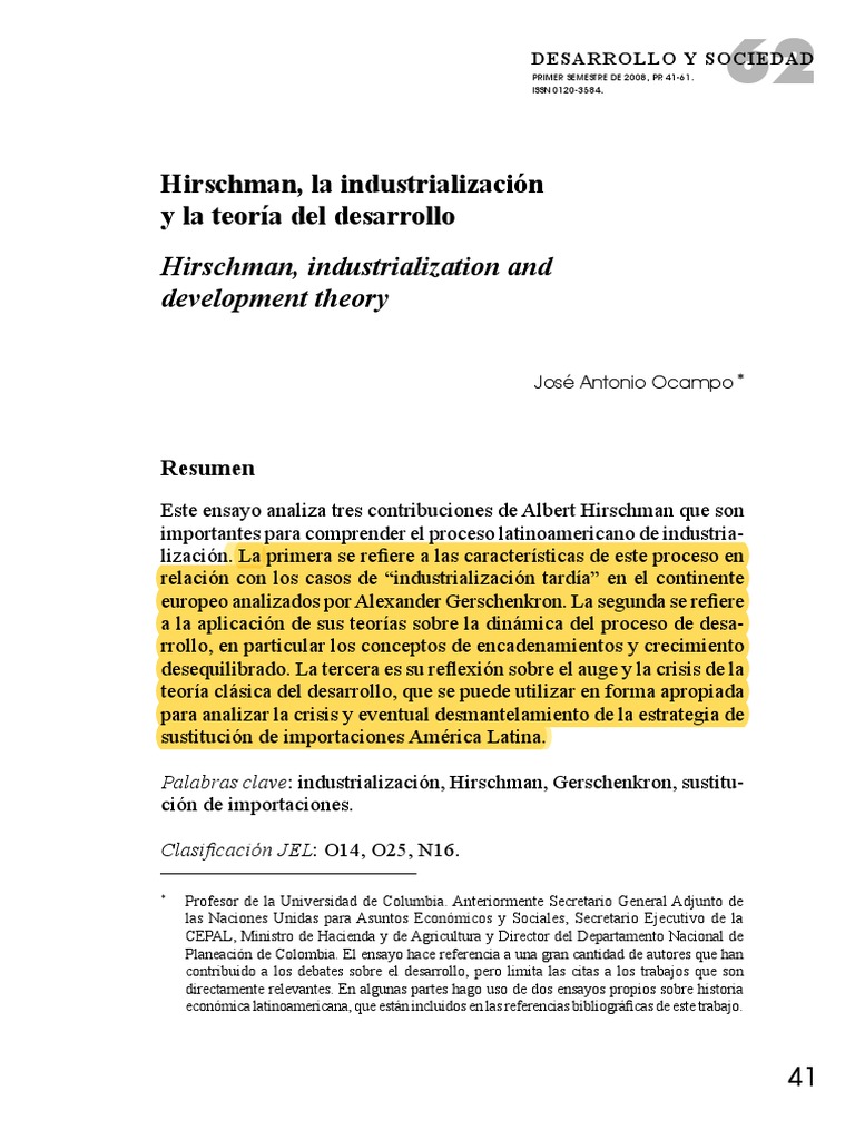 Albert Hirschman | PDF