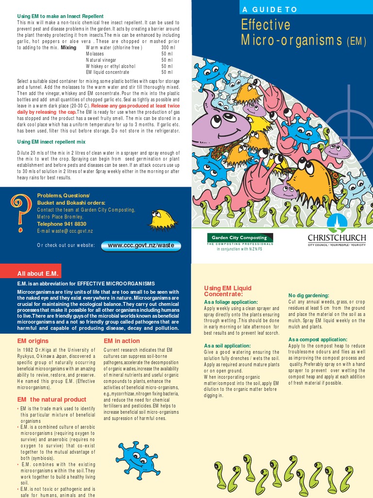 Effective Micro-Organisms: Using EM To Make An Insect Repellent | PDF ...
