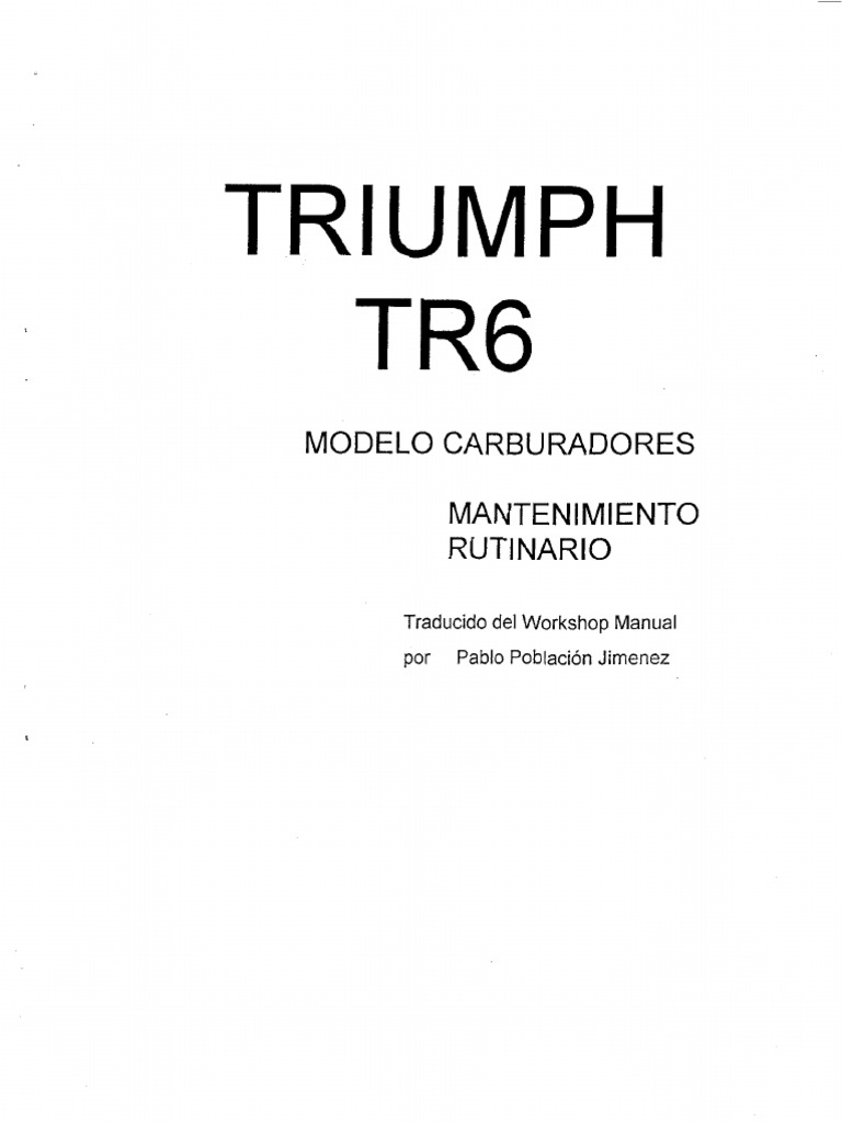 Mantenimiento tr6 | PDF