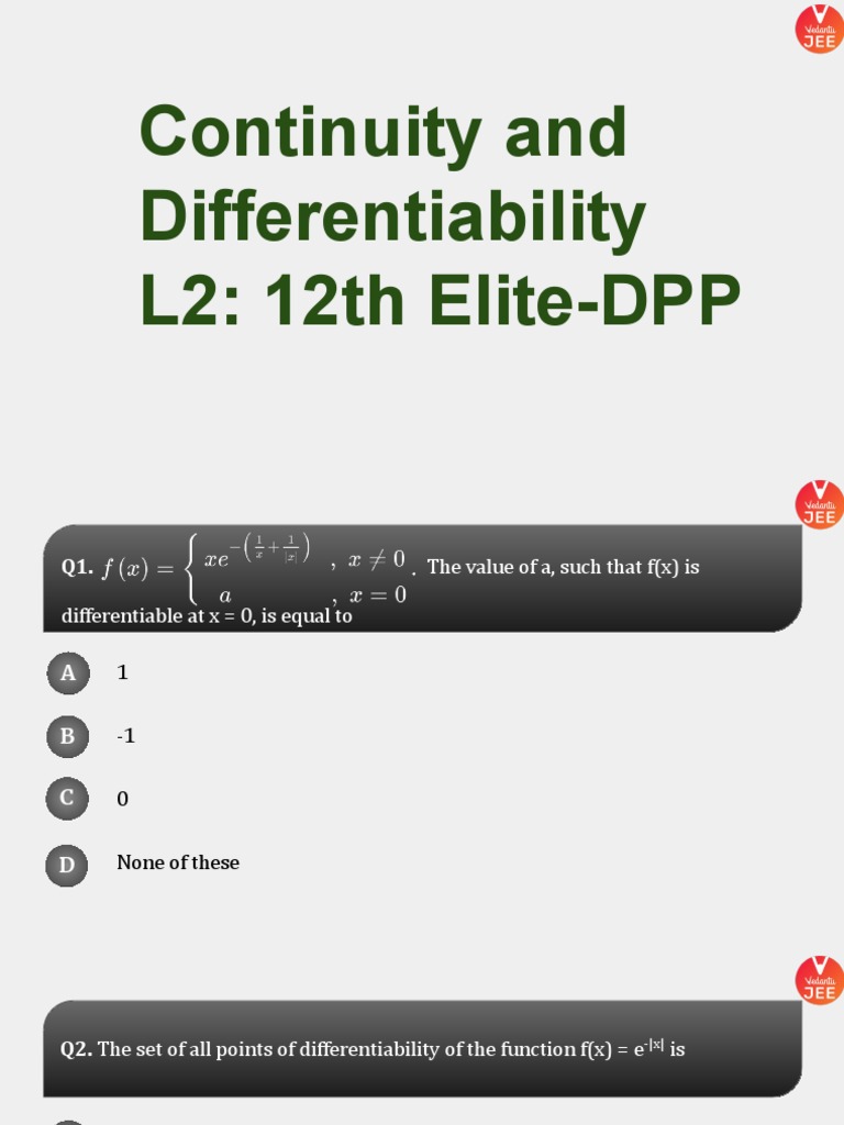 Continuity+and+differentiability+DPP+L2 +2th+elite | PDF | Function (Mathematics) | Numbers