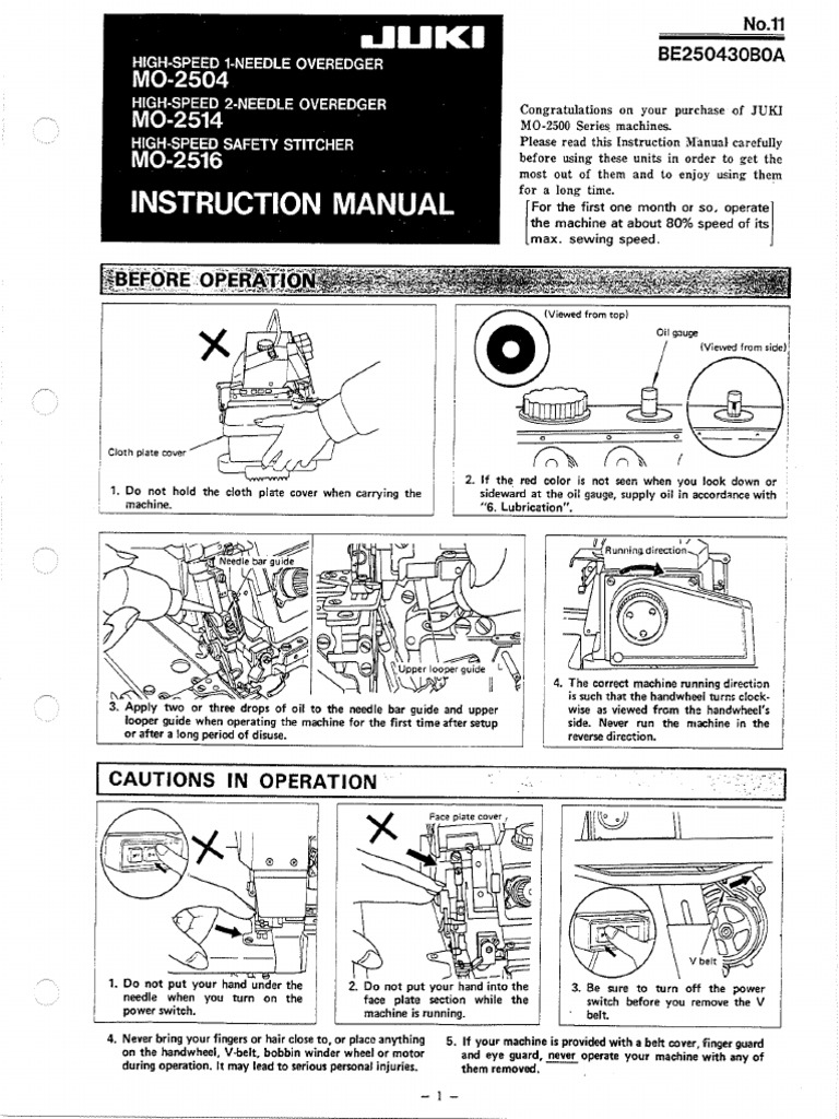 MO-2504, MO-2514, & MO-2516 Instrction Manual | PDF