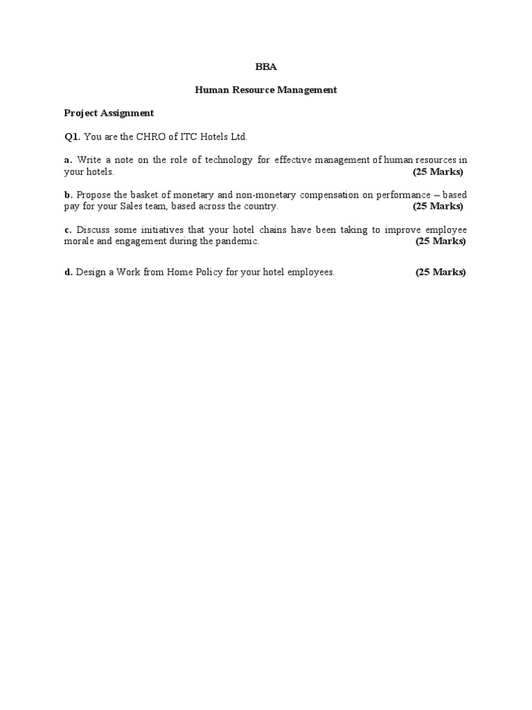 Bba HRM Project | PDF