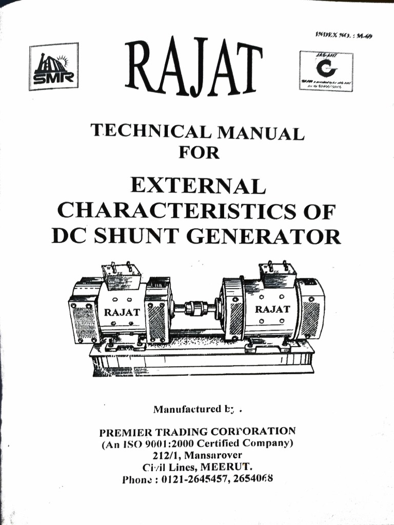 External Characteristics of DC Shunt Generator | PDF | Electric ...
