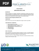 Ficha Tecnica y Hoja de Seguridad Axion Liquído | PDF | Agua | Química