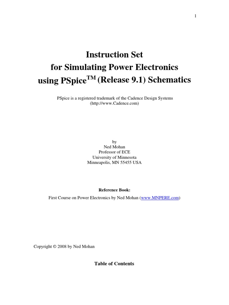 Pspice Pe Instructions | PDF