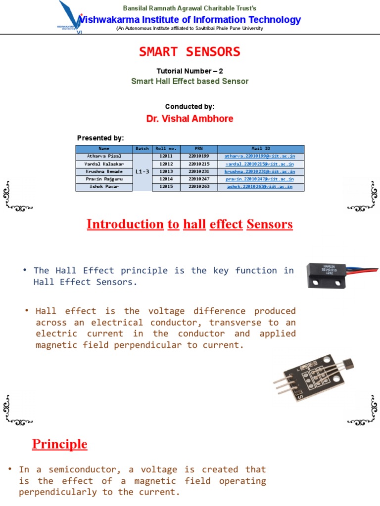 Hall Effect Sensor | PDF | Sensor | Electricity