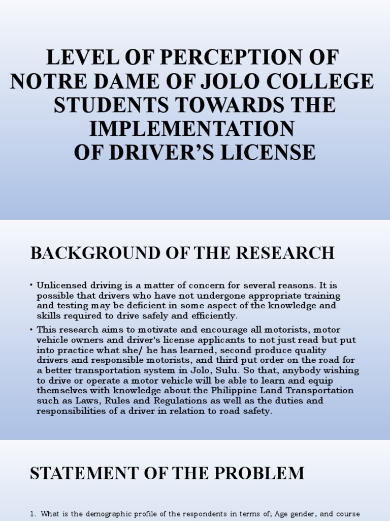 Driver's License Powerpoint | PDF | Driving | Survey Methodology