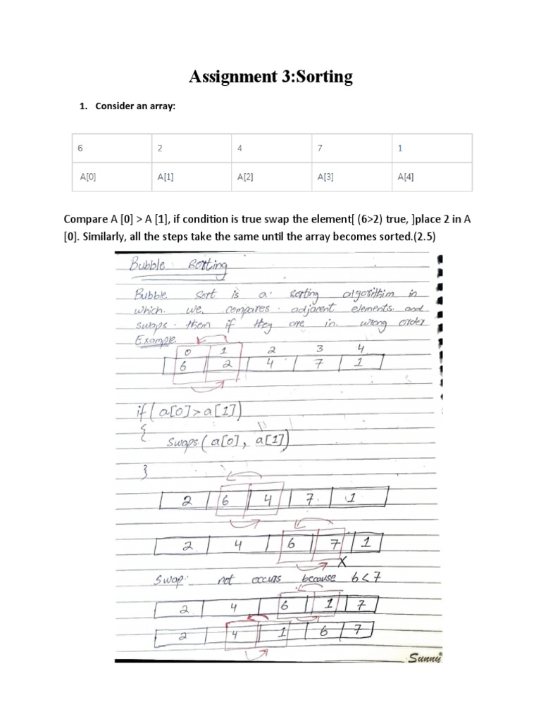 Sorting Assignment | PDF