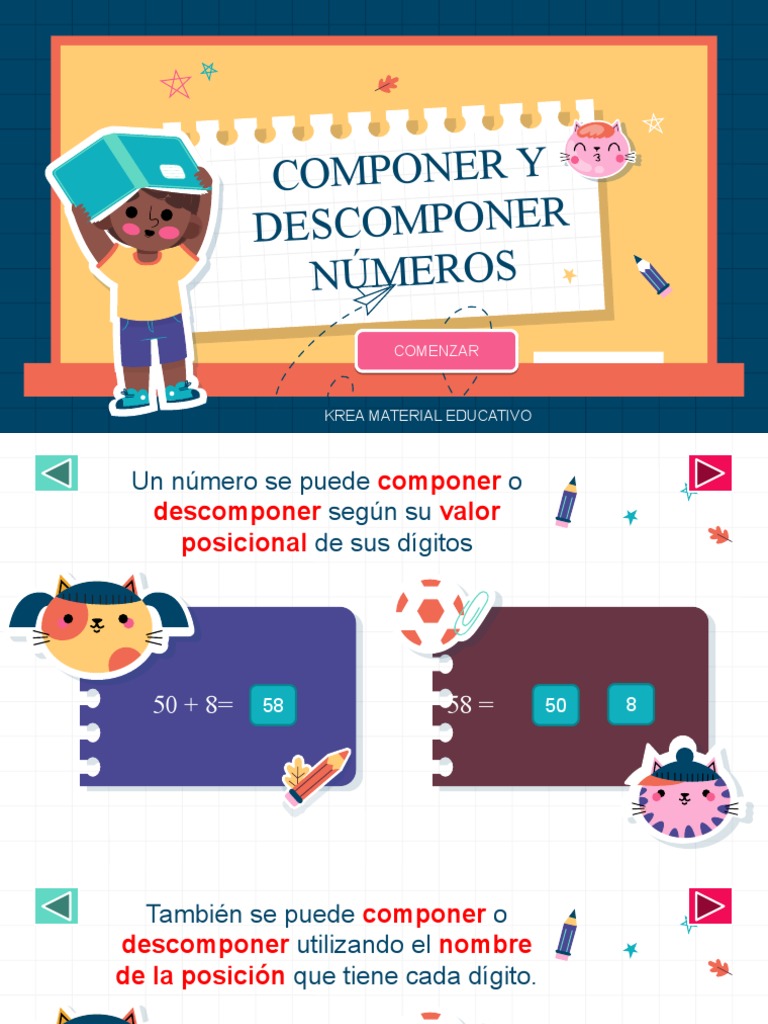 Componer y Descomponer Números | PDF | Cognición | Vocabulario