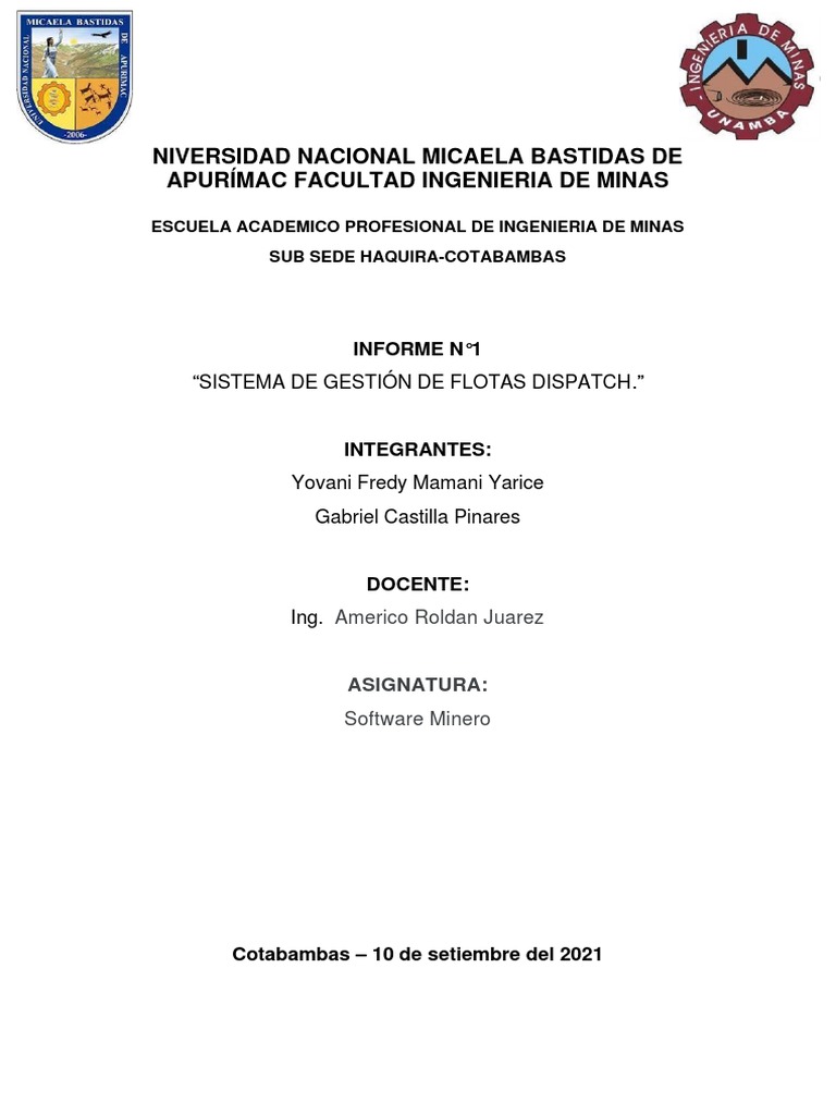 Sistema Dispatch | PDF | Minería | Perforar