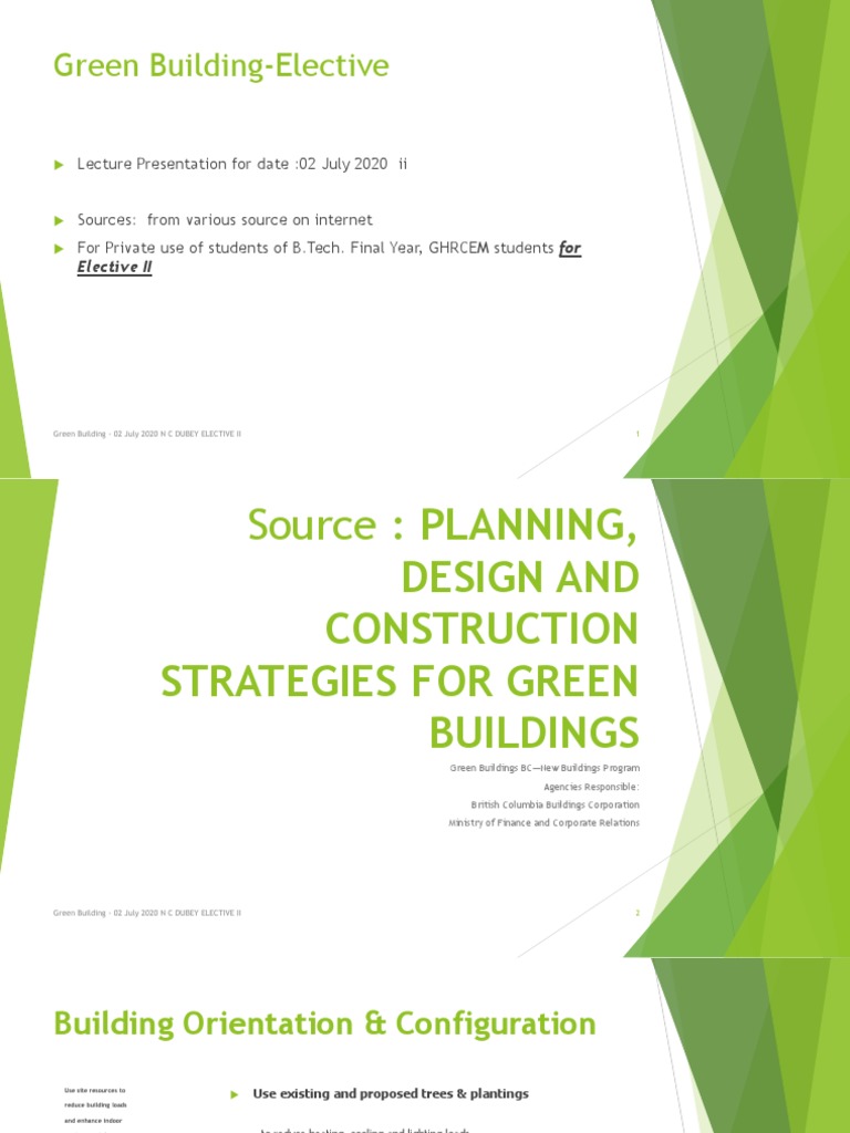 Green Building Design Strategies Guide | PDF | Green Building | Solar ...