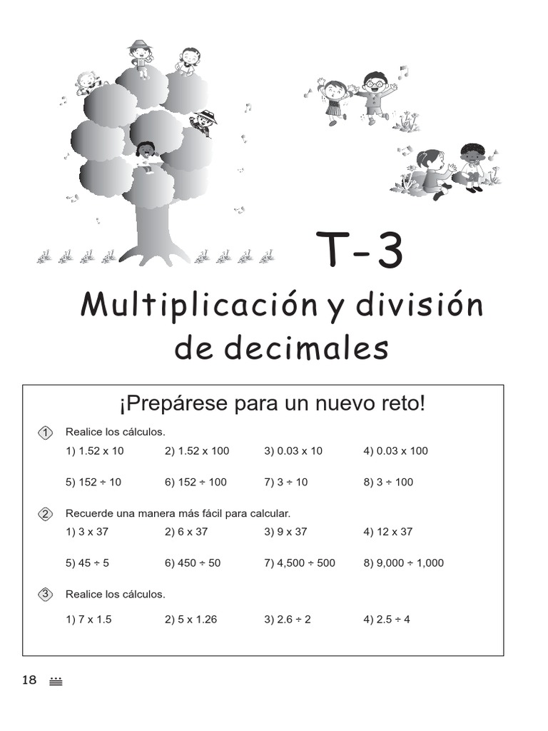 Ejercicios de Multiplicación y División con Decimales | PDF ...