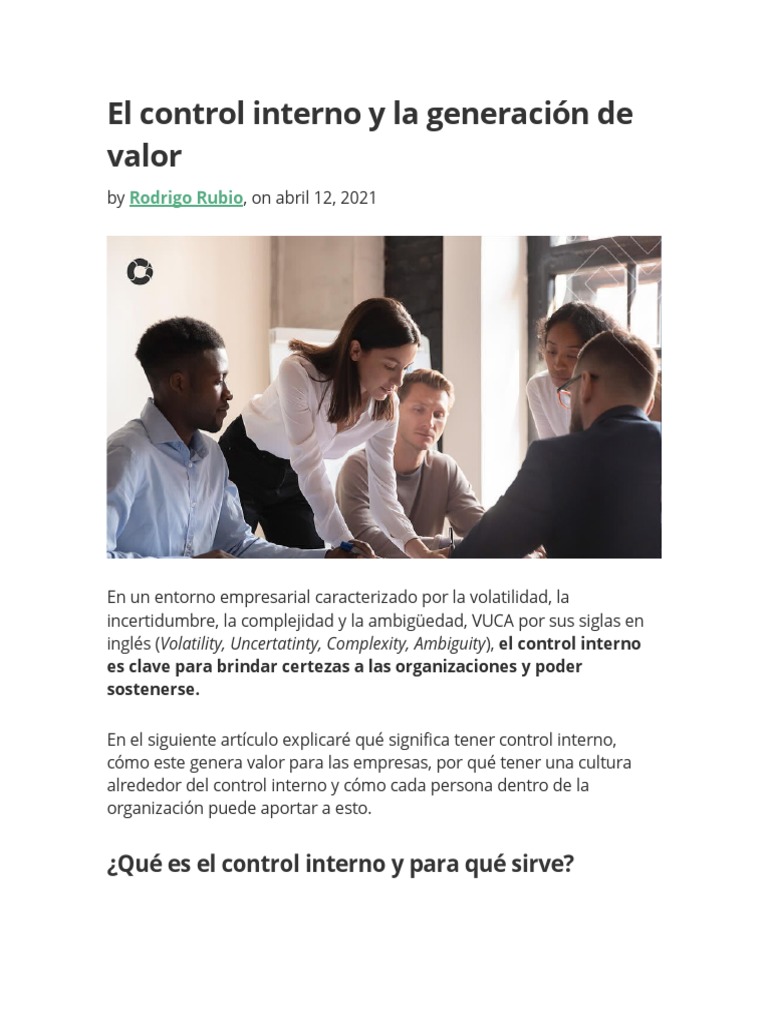 Material Vario Sobre Riesgo y Control Interno | PDF | Riesgo | Probabilidad