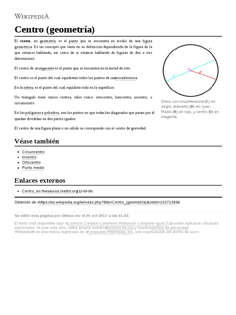 Centro (Geometría) | PDF