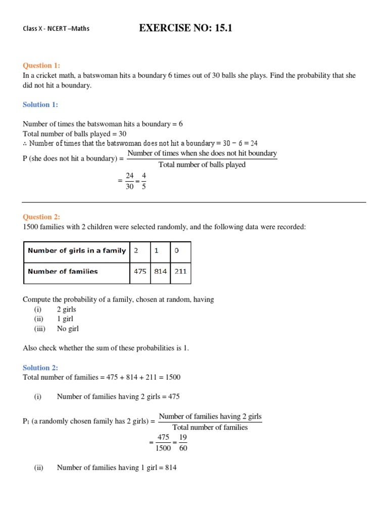 Chapter 15 - Probability | PDF | Statistics | Mathematics