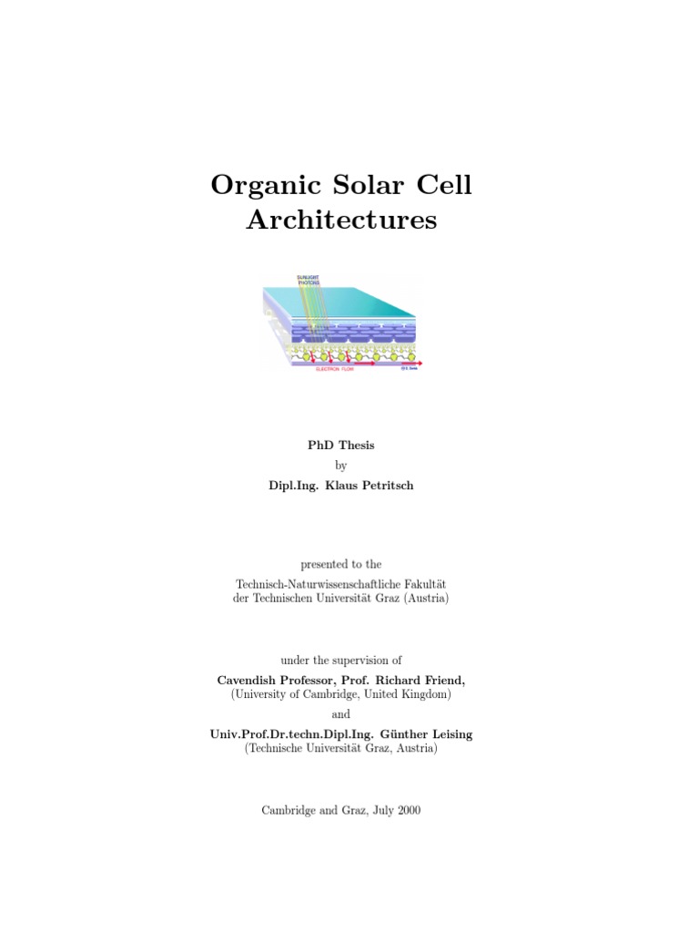 Organic Solar Cell | PDF | Energy Development | Solar Cell