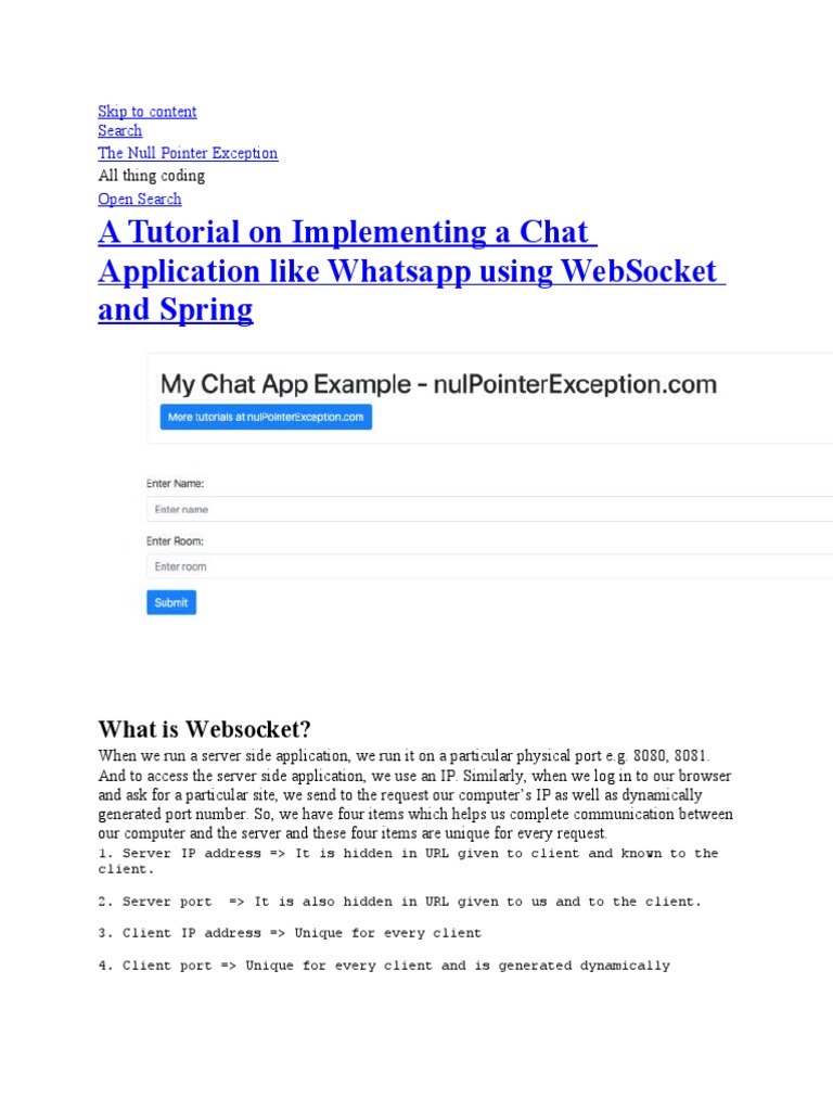 A Tutorial On Implementing A Chat Application Like Whatsapp Using ...