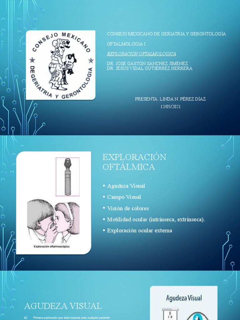 Exploracion Oftalmica | PDF | Ojo humano | Percepción visual