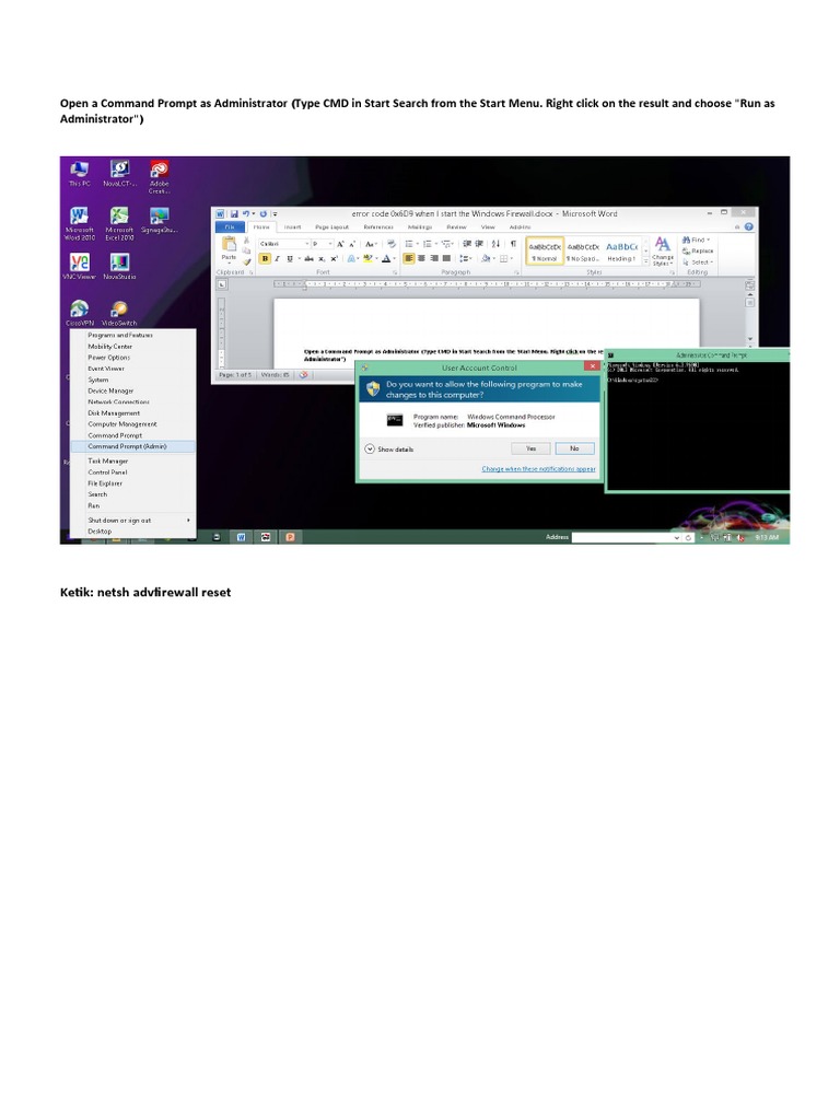 Error Code 0x6D9 When I Start The Windows Firewall | PDF | Computers