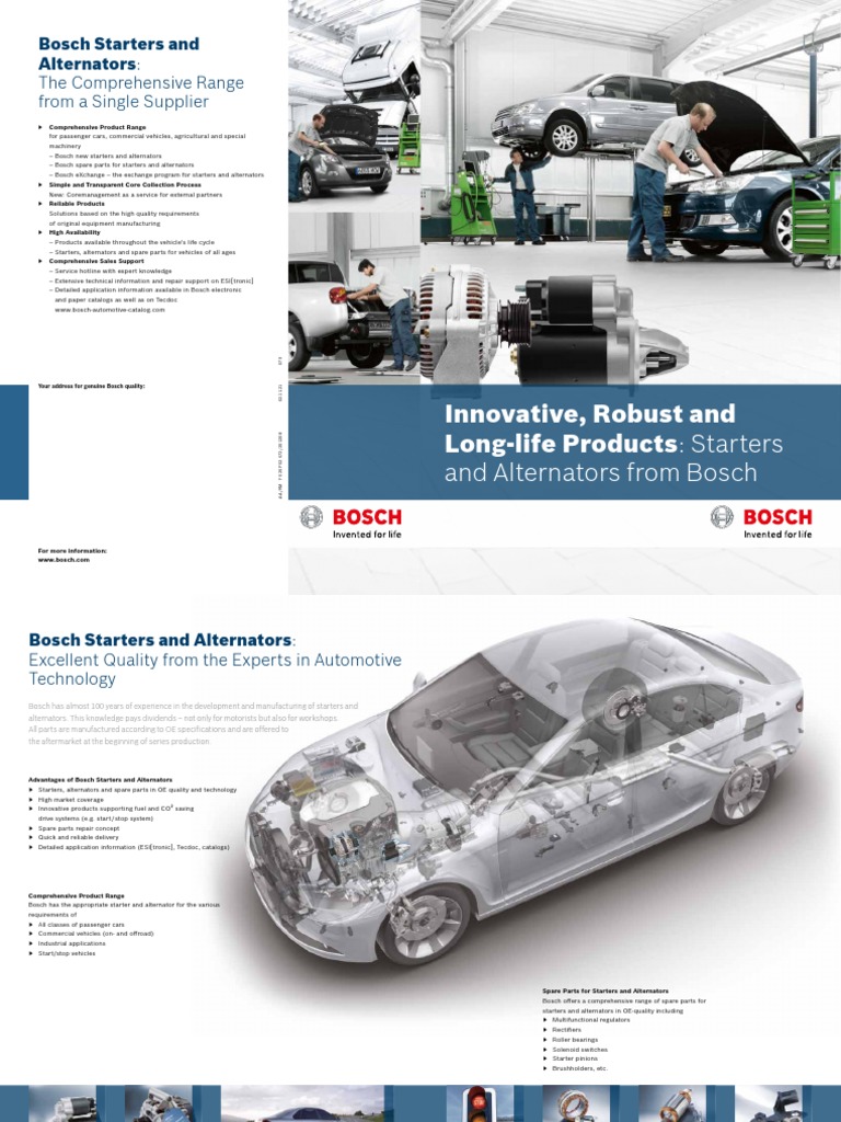 Starters Alternators and Replacement Parts Form Bosch 01 | PDF ...