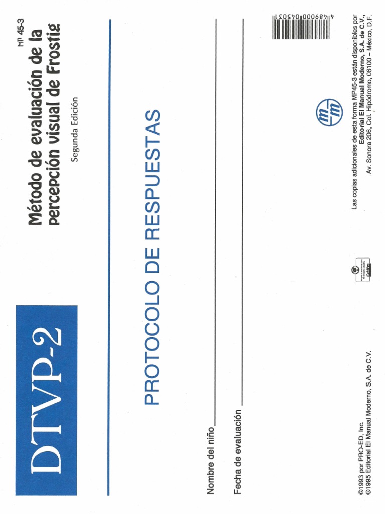 DTVP-2 Protocolo de Respuestas | PDF