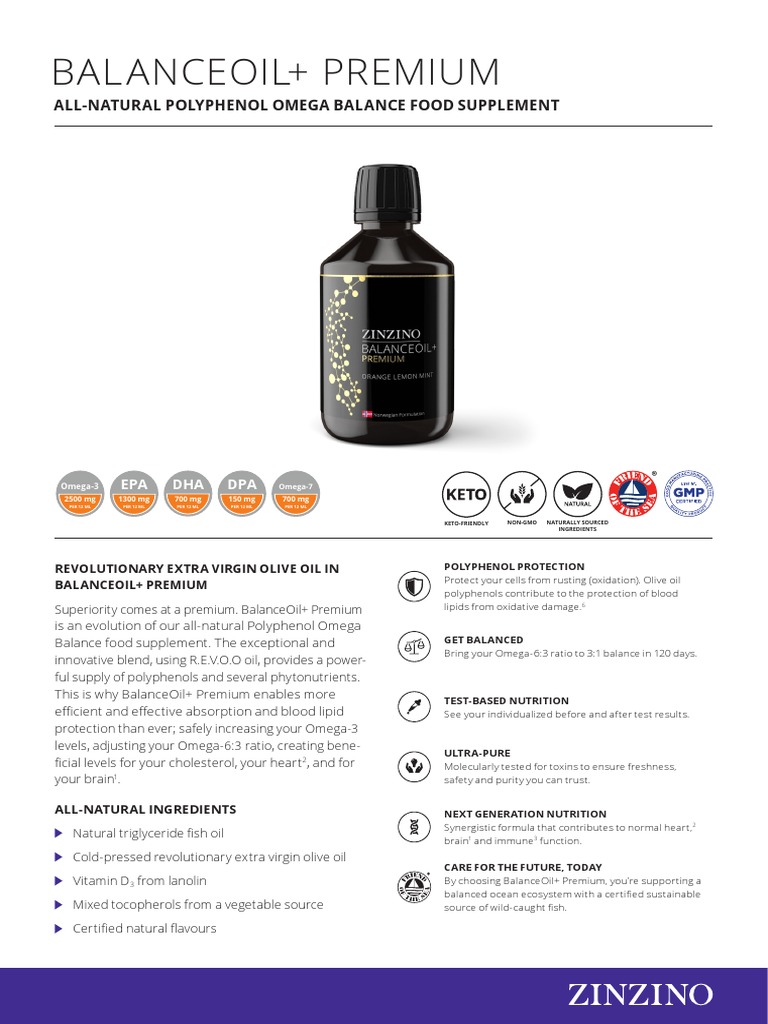BalanceOil+ Premium Omega Supplement | PDF | Docosahexaenoic Acid ...