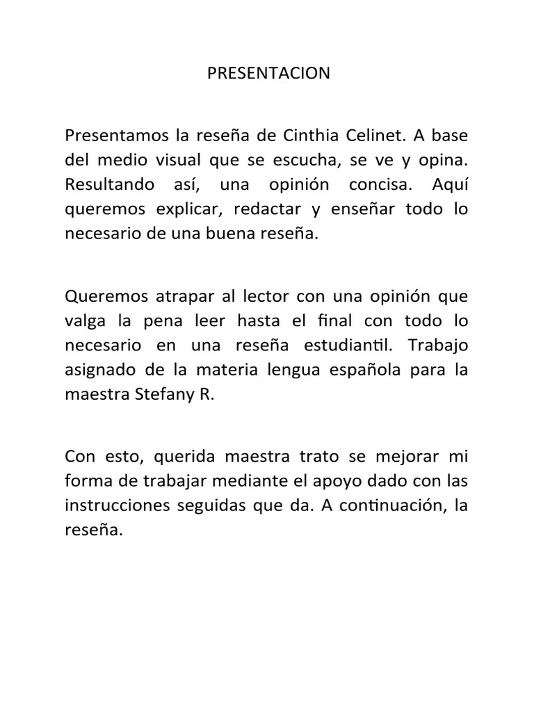 Reseña de Pelicula | PDF