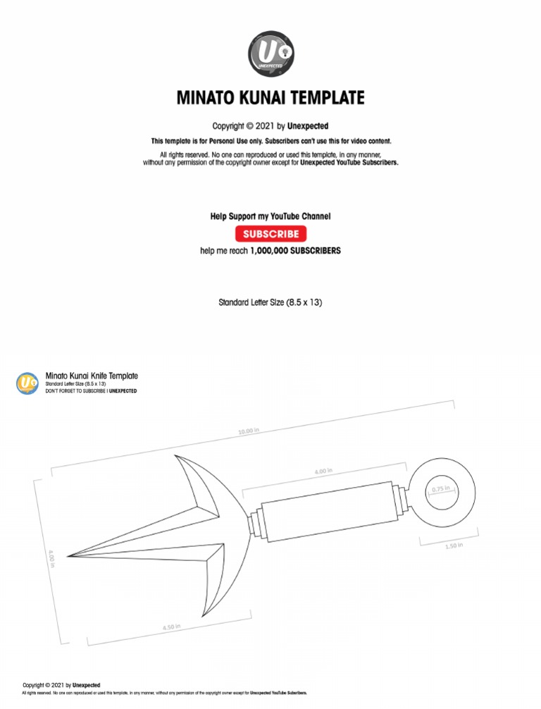 Minato Kunai Template | PDF