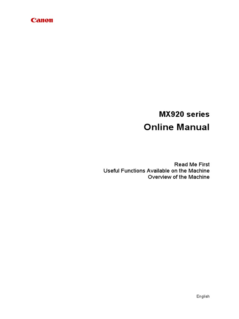 Online Manual: MX920 Series | PDF | Ios | Evernote