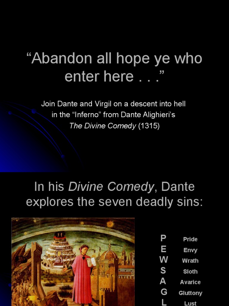Dantes Inferno PPT 4 | PDF | Divine Comedy | Seven Deadly Sins
