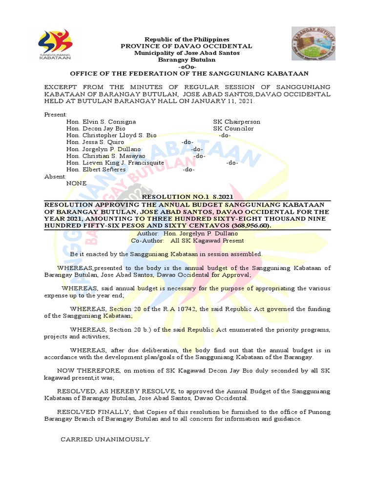 Abyip Resolution 2021-Done | PDF | Policy | Public Law