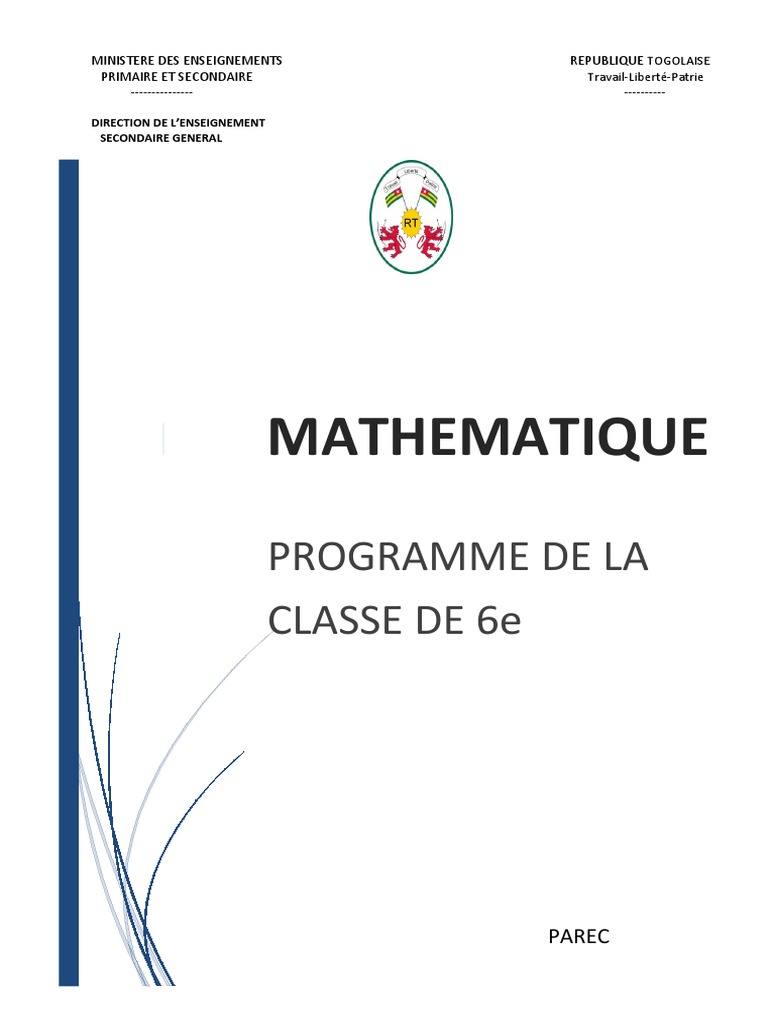 Programme de Mathématiques 6e | PDF | Triangle | Nombre