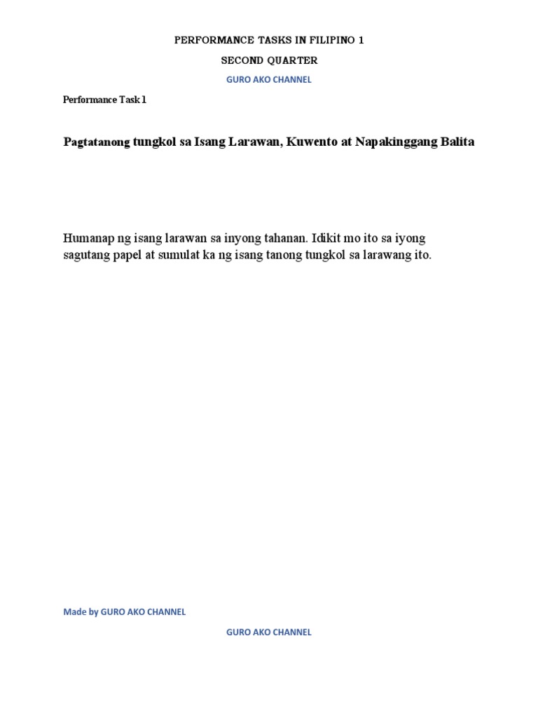 Filipino 1 q2 | PDF