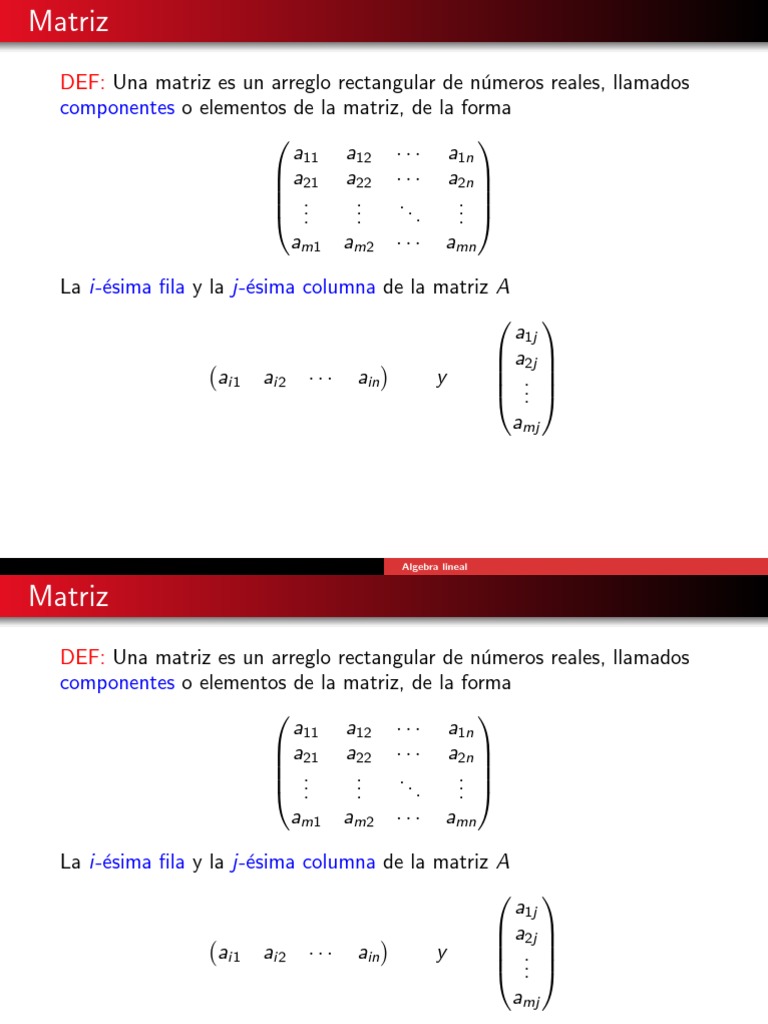 Matrices | PDF | Matriz (Matemáticas) | Álgebra lineal