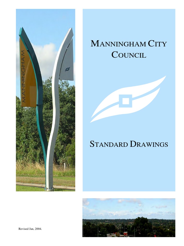 Manningham Council Standard Drawings | PDF | Sidewalk | Road