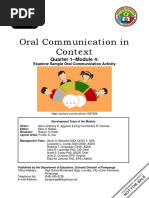 Oral Communication in Context Quarter 2 Module 6 Version4 | PDF ...