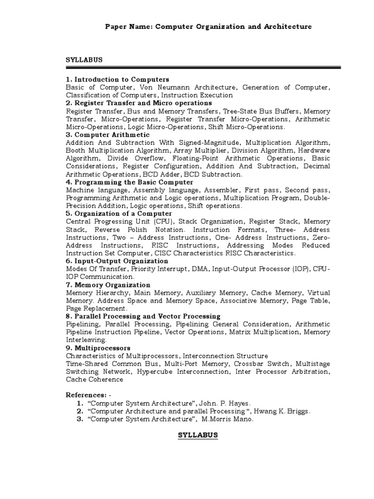 Computer Organisation - Morris Mano | PDF | Central Processing Unit ...