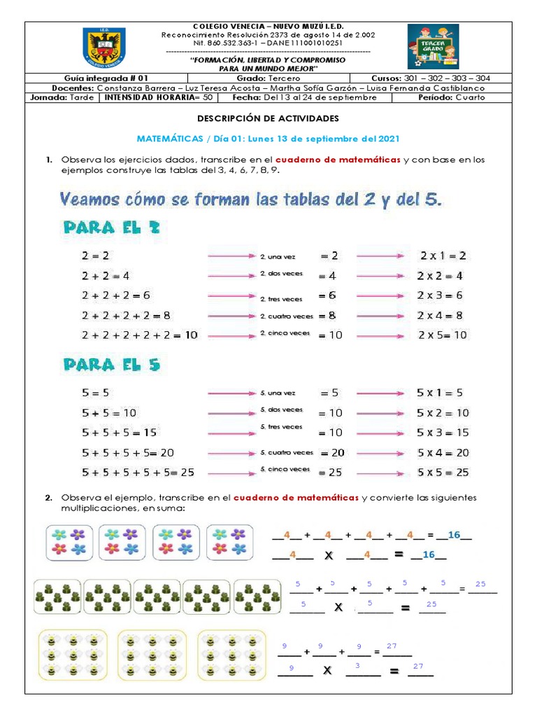 GUÍA 01 - CUARTO PERÍODO | PDF